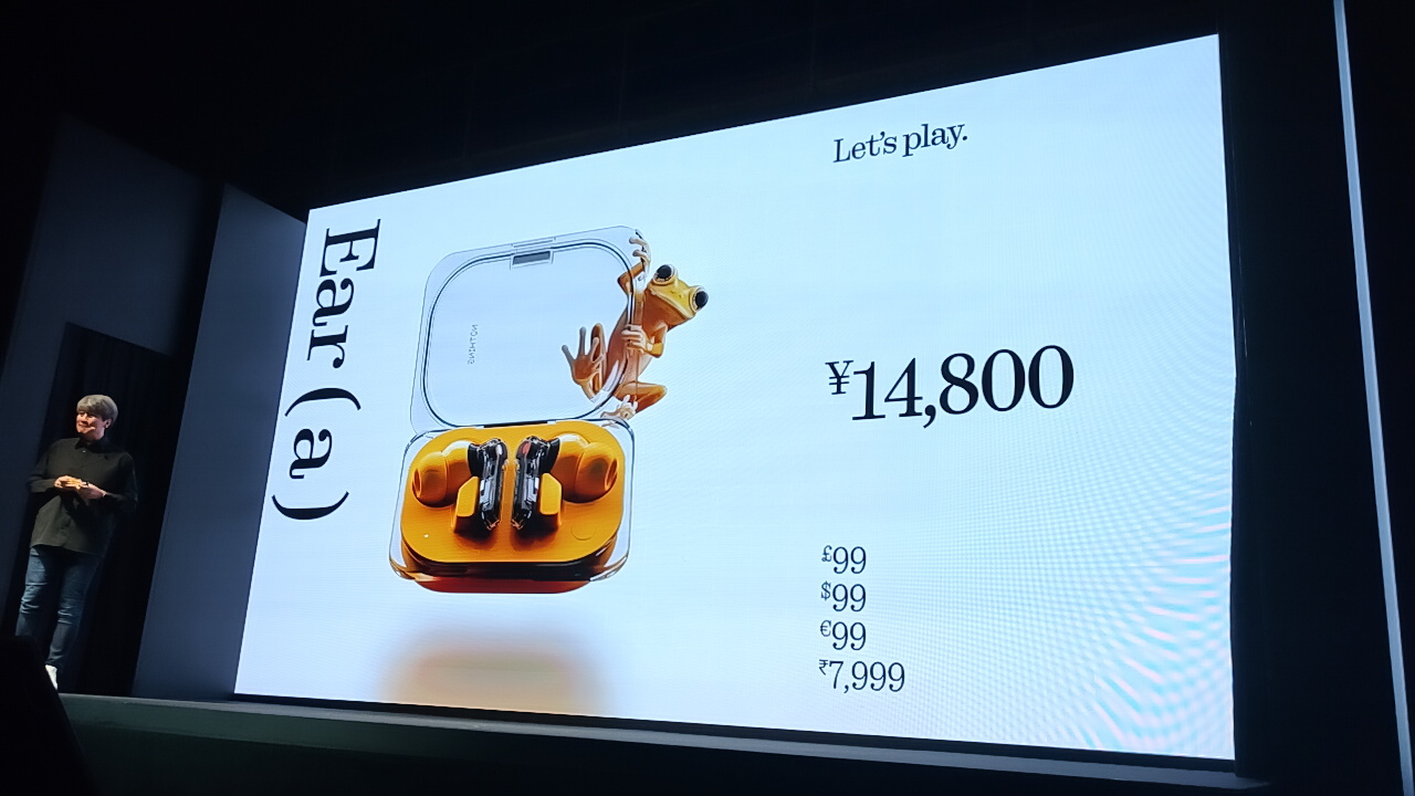 Nothing Technologyが日本で「NOTHING@TOKYO」を開催！最新のワイヤレスイヤホン「Ear・Ear (a)」を発表 ...