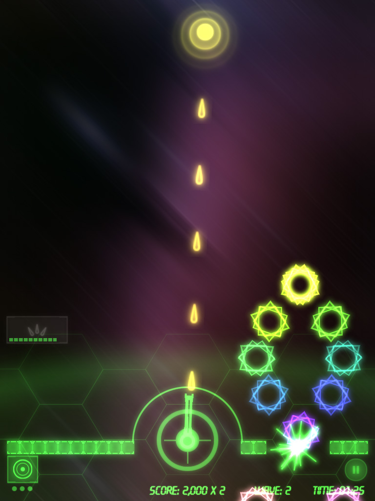 美しいネオンの煌めきスペースバトルシューティング「Neon Battle HD」【iPhoneアプリ】【iPadアプリ】 - S-MAX