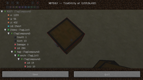 In-Game NBTEditというMODを紹介する(エンチャントアイテム編) : 気ままにマイクラMOD紹介とか