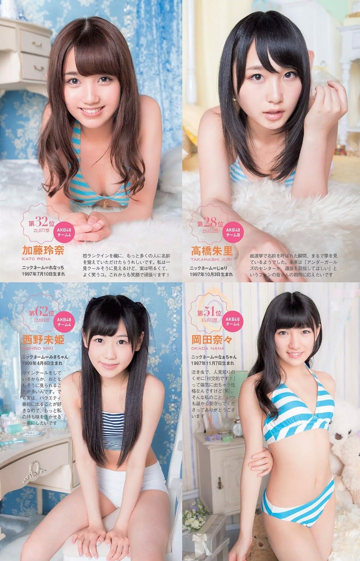 128.AKB48G はじめまして水着 ｢週刊プレイボーイ 2014 No.32｣ : Curia-Ø-