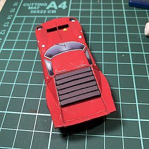 ランボルギーニ イオタ(SHINYA papercraft.)(A4→A6)#08 : soone707 - ペーパークラフト日記