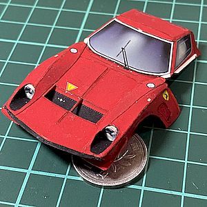 ランボルギーニ イオタ(SHINYA papercraft.)(A4→A6)#07 : soone707 - ペーパークラフト日記