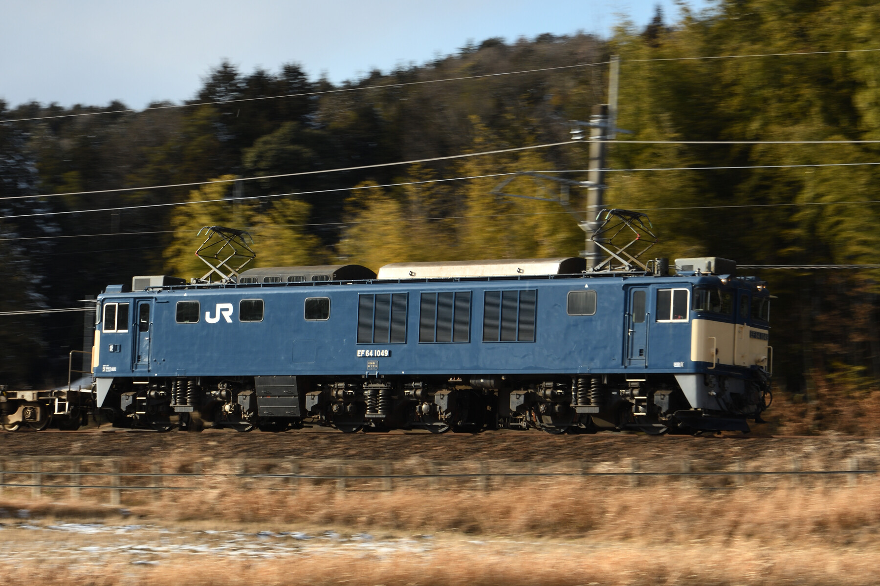 【1月28日】JR中央西線 81レ EF64 1049（国鉄色） : 山紫水明な景色を求め