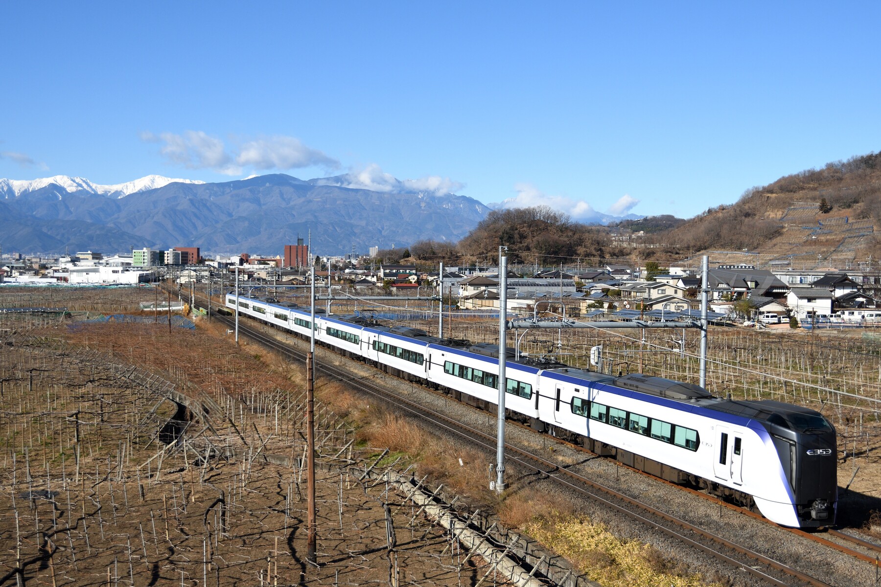 【1月4日】JR中央本線 E353系「特急あずさ・かいじ」 : 山紫水明な景色を求め