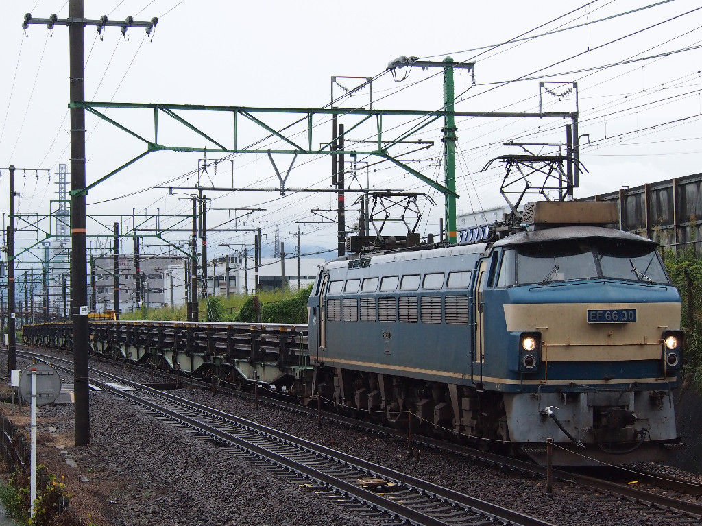 10月19日、8091レ EF66-30(広島車両所公開HM付） : 山紫水明な景色を求め