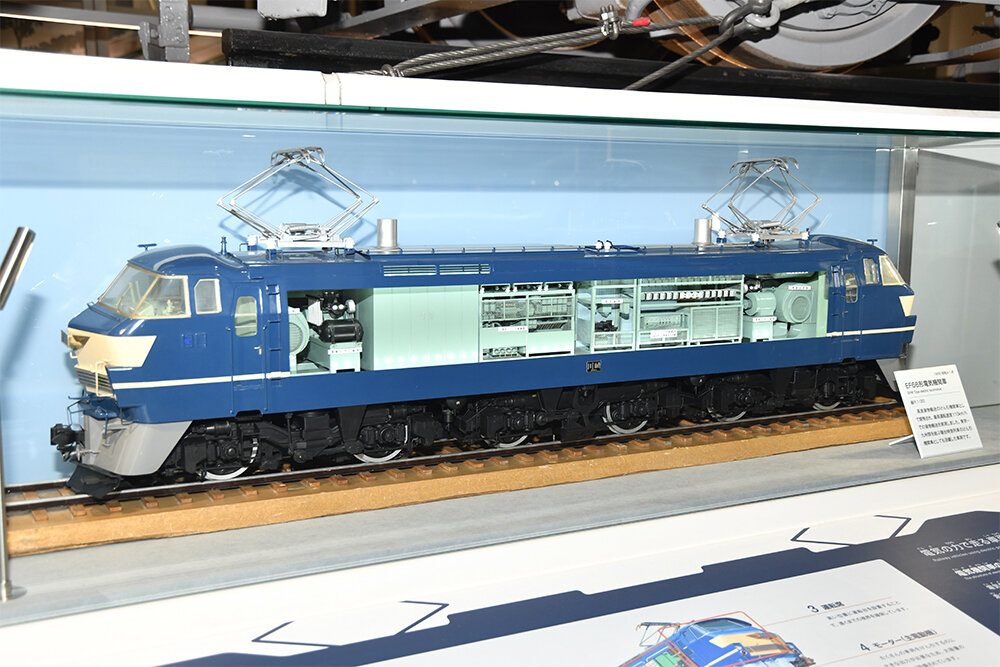 電車の中間： 国鉄EF66形電気機関車 : のりものの透視図イラスト