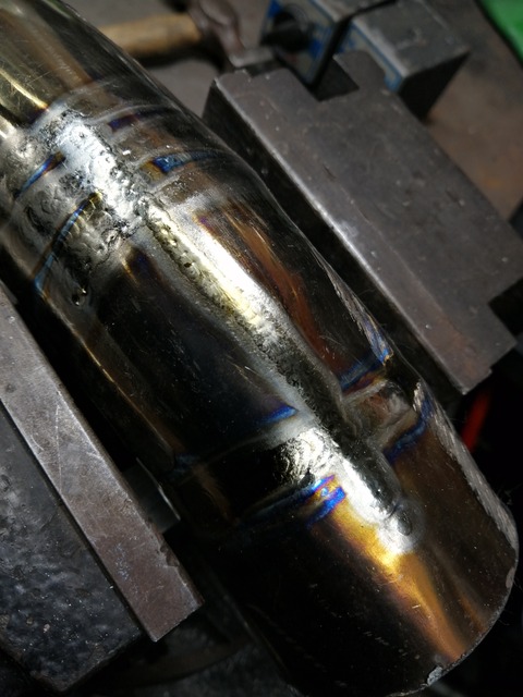 ss-muneda : Tig溶接 トレーラーノズル製作 アフターシールド チタン溶接