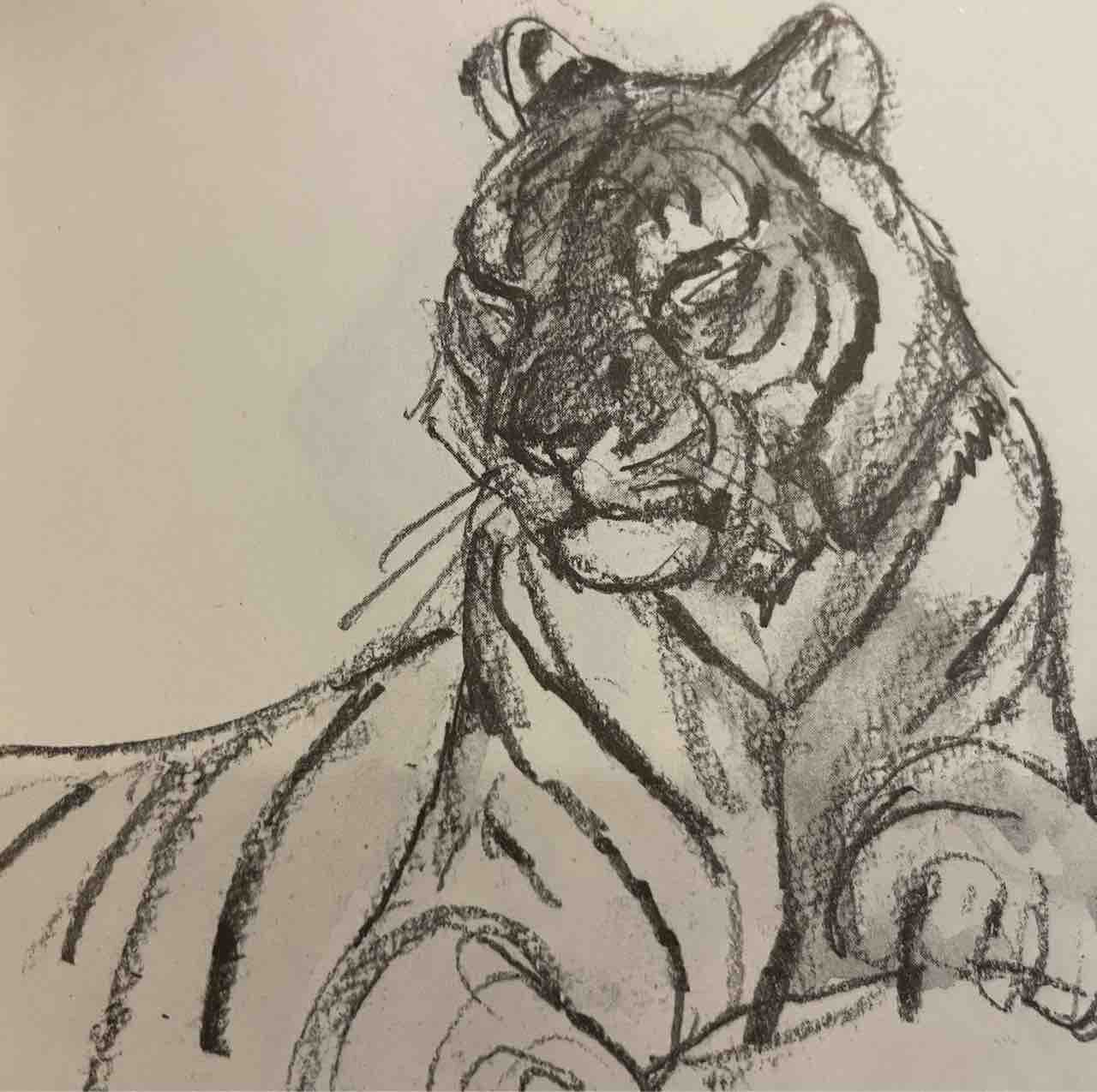 眠そうな虎 （笑） : IROを織る、IROを描く、iroiro！ 2