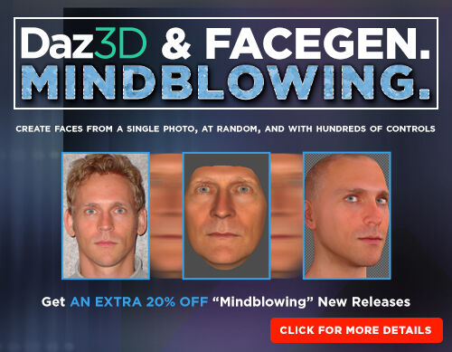 写真から簡単にDAZフィギュアを作成 FaceGen / Zev0製品 50-60%オフセール : いろは雑記