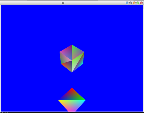 電子工作notepad : OpenGL 立方体 fps表示