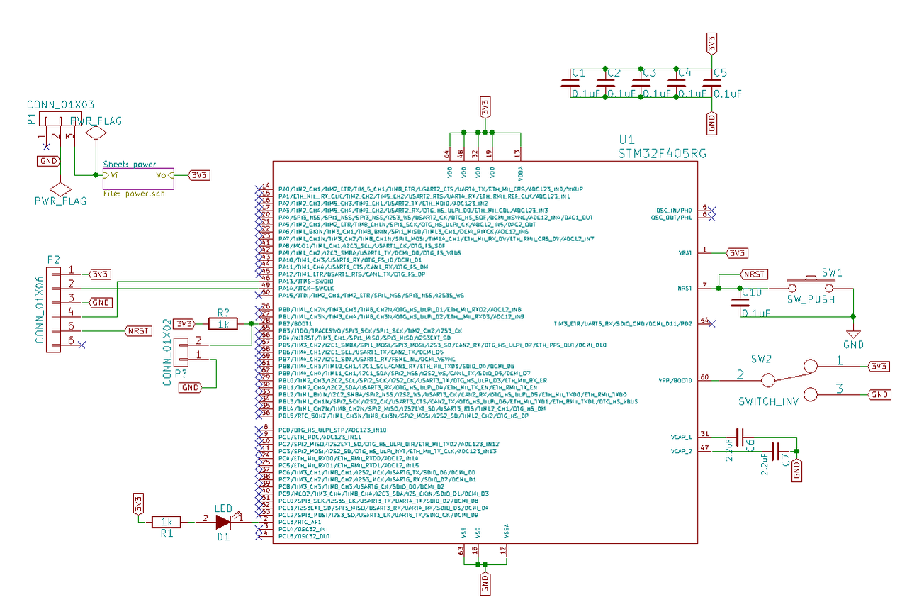 電子工作notepad : STM32F4 回路図 KiCAD