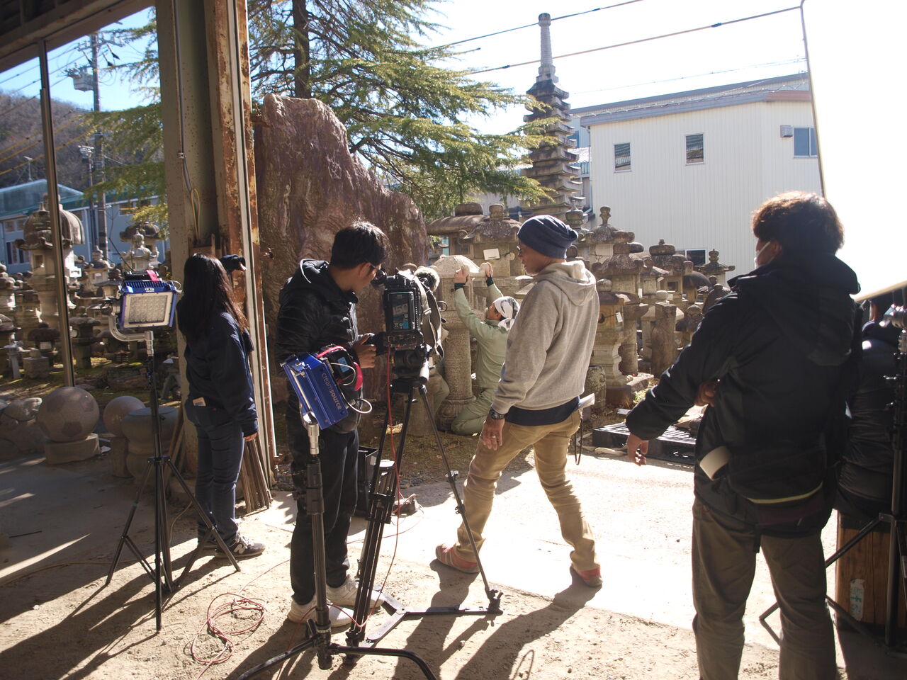 名古屋テレビ【メ～テレ】サクセスの撮影取材 : 岡崎市 老舗石屋㈱杉田石材店のブログ｜石灯篭(とうろう)庭園・神社用など石製品の製造販売