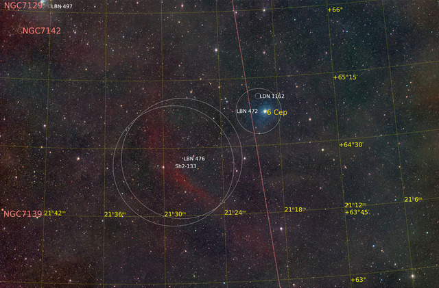 ケフェウス Sh2-133界隈 : 星と畑のシニアライフ