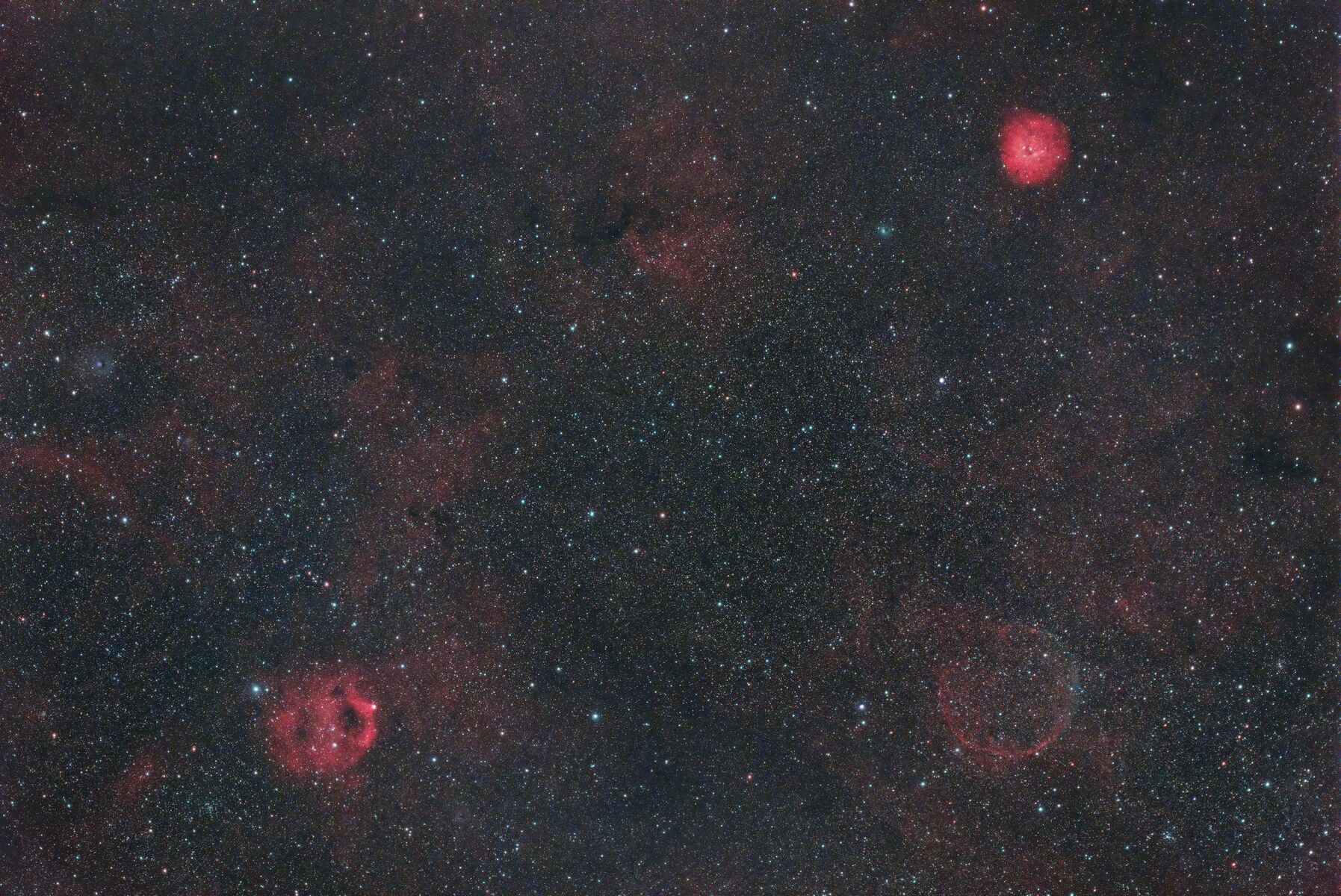 Sh2-170, Sh2-173, Abell 85 : 星と畑のシニアライフ