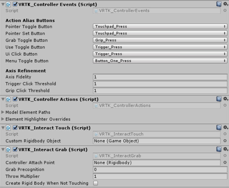 [VRTK解説] 「VRTK_InteractGrab」の概要(VR空間でつかむ) [Unity][VRTK3.0][Vive] : ねぎたまらぼ