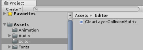 Layer Collision Matrix をクリアするエディター拡張 : ねぎたまらぼ