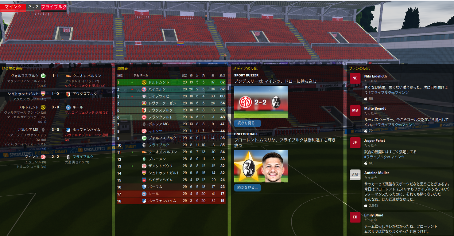 続・しんたん監督のFootball Manager等のプレイ日記 : Foot ball manager 2025 フライブルク監督キャリア1 ...
