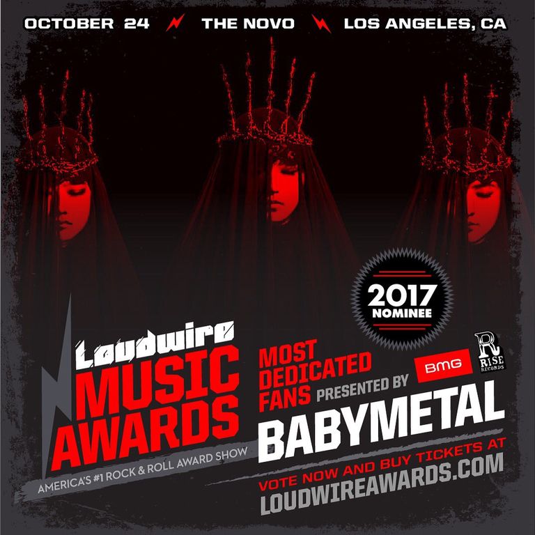 『BABYMETAL公式』Loudwire Awards 2017授賞、感謝ツイート : BABYMETALの使徒
