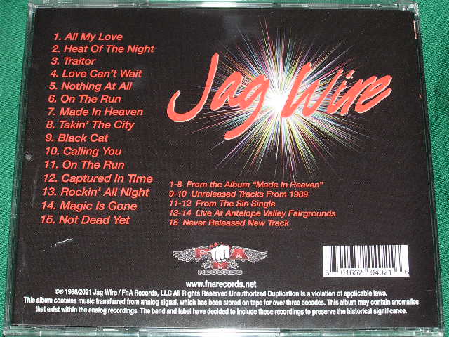☆80年代洋楽を中心に私の中の1枚☆2156☆JAG WIRE/MADE IN HEAVEN... NOT DEAD YET : 80's洋楽 ...
