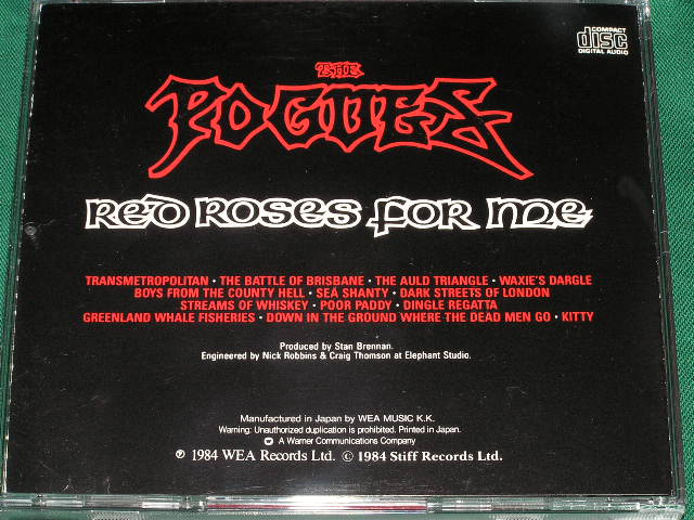 ☆80年代洋楽を中心に私の中の1枚☆2275☆THE POGUES/RED ROSES FOR ME : 80's洋楽を中心に私の中の1枚