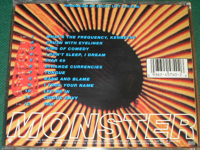 ☆80年代洋楽を中心に私の中の1枚☆1783☆R.E.M./MONSTER : 80's洋楽を中心に私の中の1枚