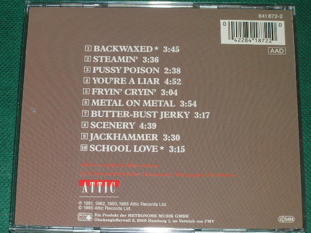 ☆80年代洋楽を中心に私の中の1枚☆762☆ANVIL/BACKWAXED : 80's洋楽を中心に私の中の1枚