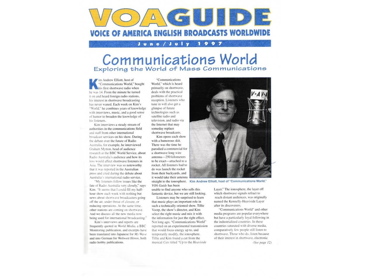 懐かしの資料：VOA GUIDE : 国際短波放送情報