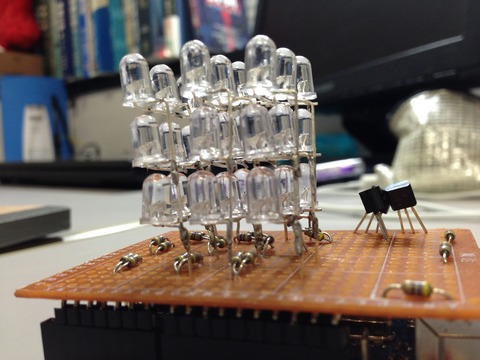 arduinoでLED cube 3x3x3 を作った -回路作り編- : 理系リーマンのチャレンジウェブログ