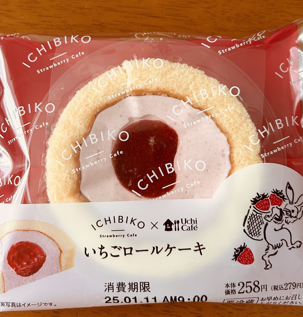 Uchi Café×ICHIBIKO いちごロールケーキ（ローソン） : たまに食記録