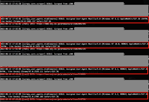 ScrapyでUser Agentを動的に変更する : t00mの備忘録ブログ