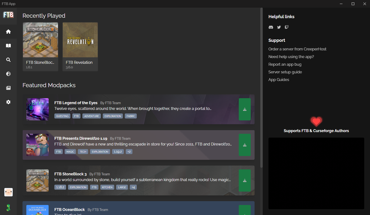 【FTB App】FTB Appを使用したMODパック導入と起動【minecraft】 : タケちゃんのんびり日記