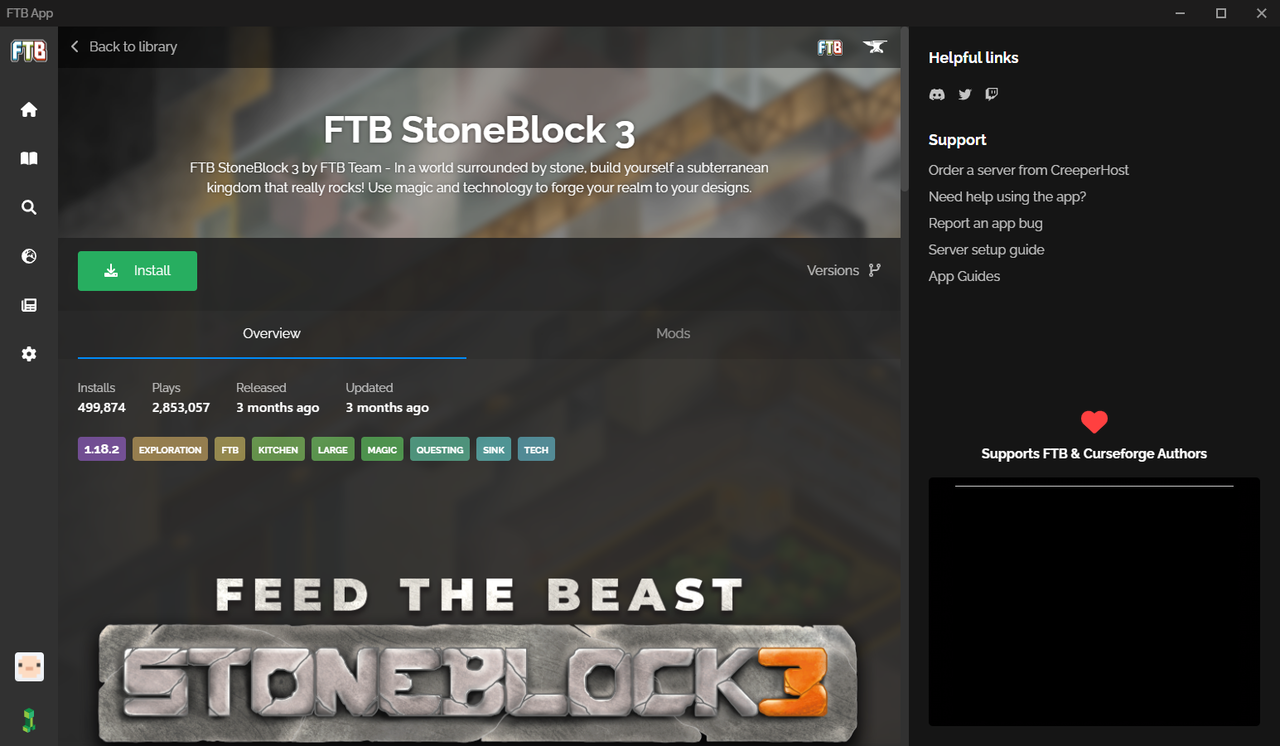 【FTB App】FTB Appを使用したMODパック導入と起動【minecraft】 : タケちゃんのんびり日記