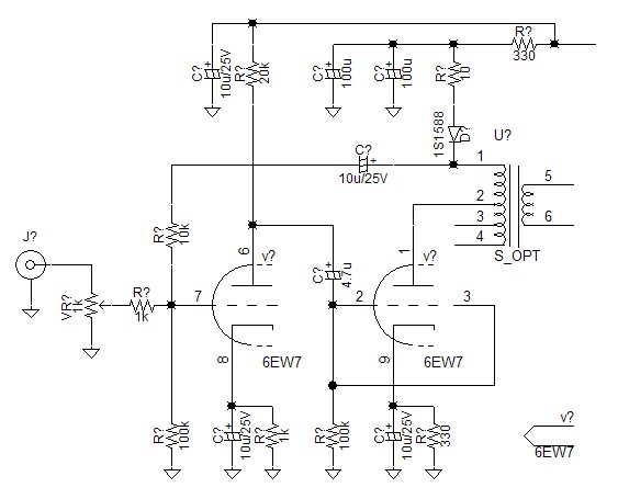 6AS11はデジタルアンプの夢を見るか : 6EW7を完成させねば
