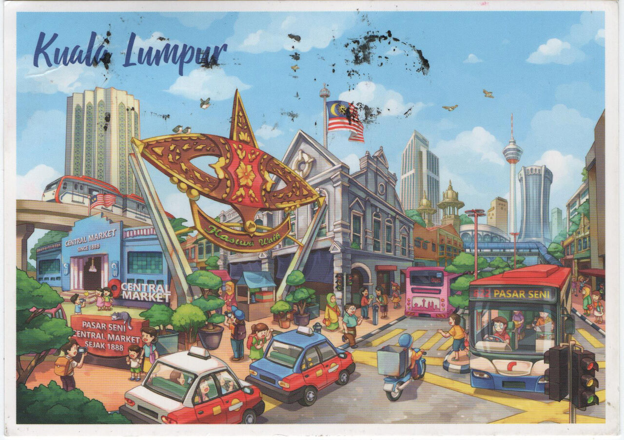 Kuala Lumpur : Postcrossing card collection