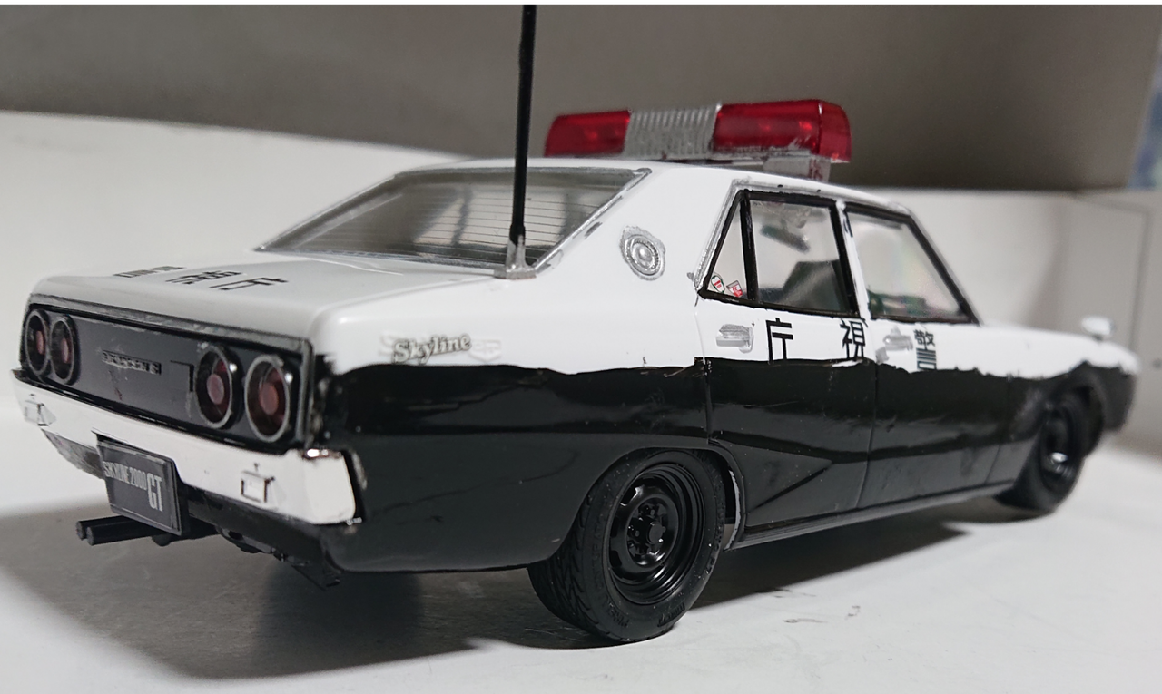【青島文化教材社】ザ☆モデルカーSP GC110 スカイラインパトロールカー ～もしも棒形赤色灯を選択させていたら～ : 私(ワシ)の趣味ブログ