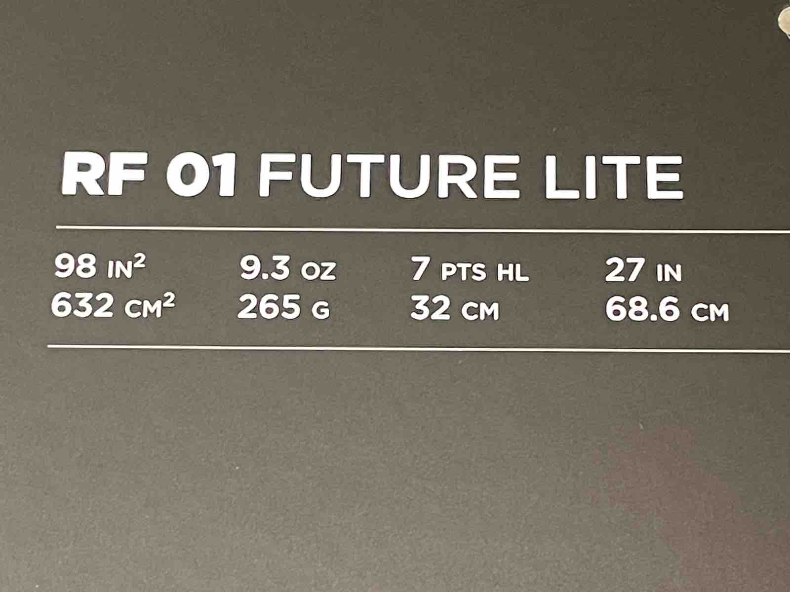 RF 01 FUTURE LITE : テニスショップ裏日記