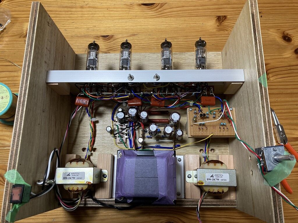 ドライバー段も完成！ PCL86 CSPP Amp : ひでじの手作りオーディオ