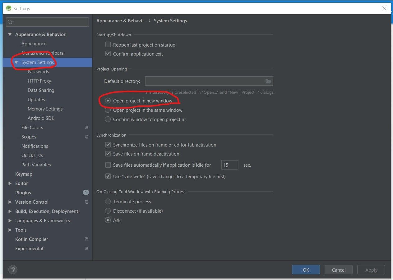 Android Studioを複数起動する方法 : tkdのblog