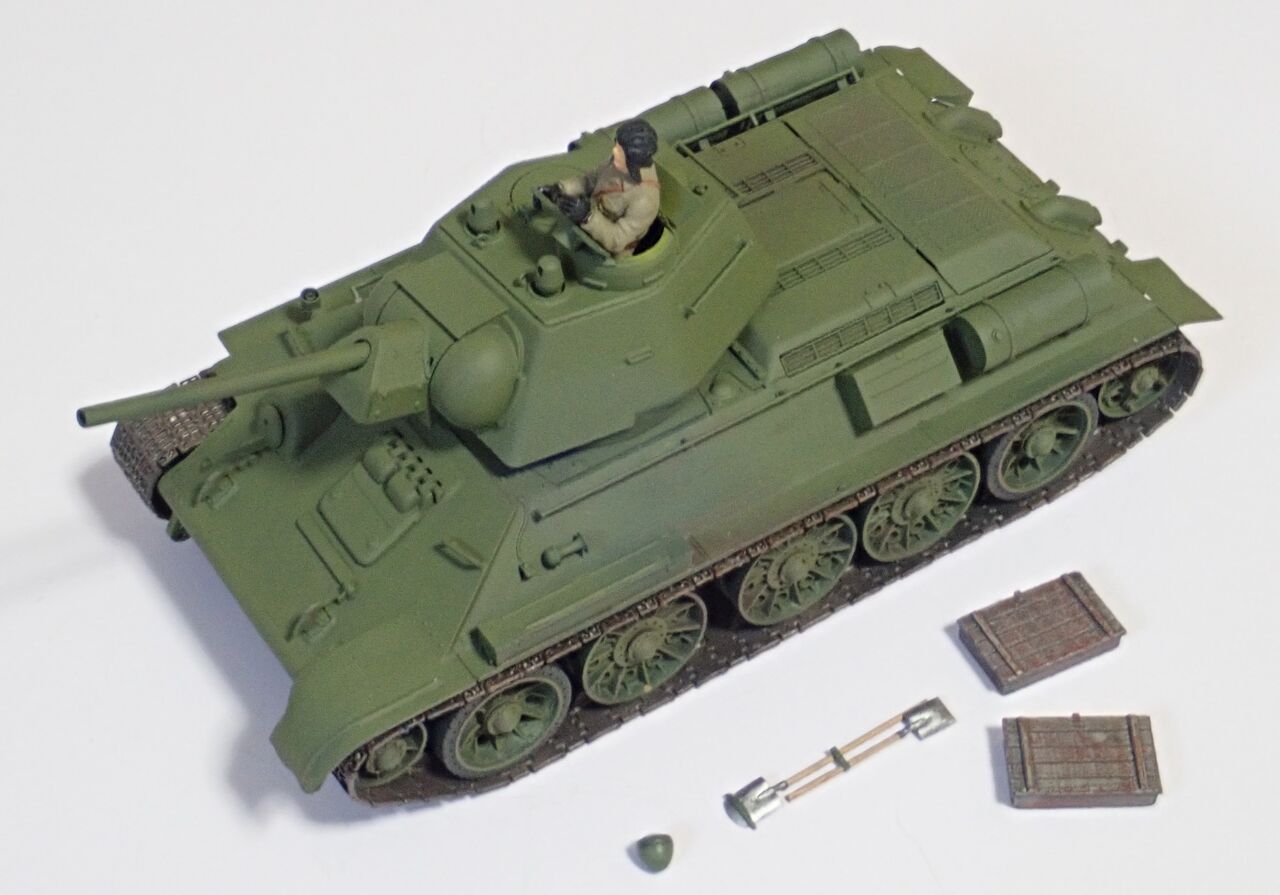 T.M.のプラモMUSEUM : ︎48年前に製作したT-34/761943年型をPT-34としてレストア中