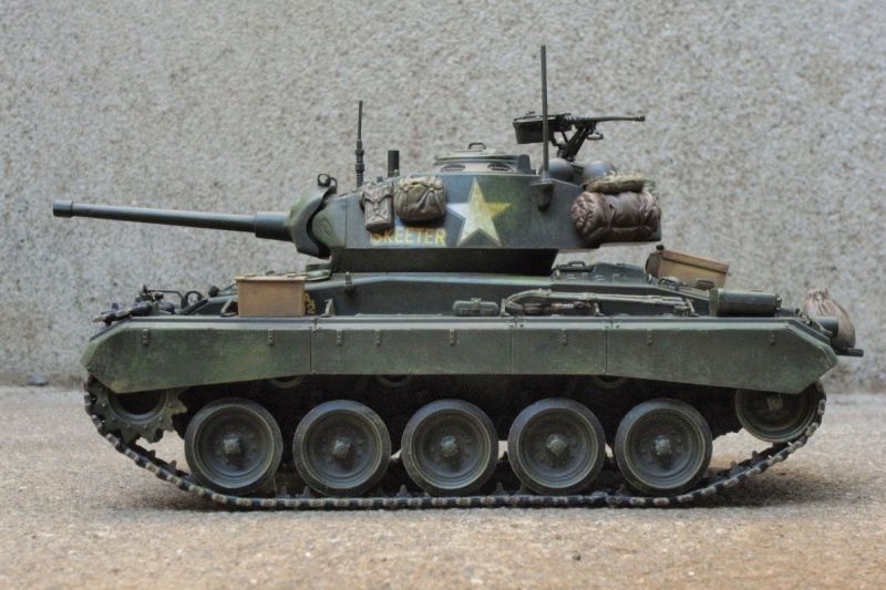 ◉M24チャーフィー 戦後型(ITALERI 1/35)1980年代に製作 ◉M24チャーフィー 戦後型(ITALERI 1/35)1980年代に製作