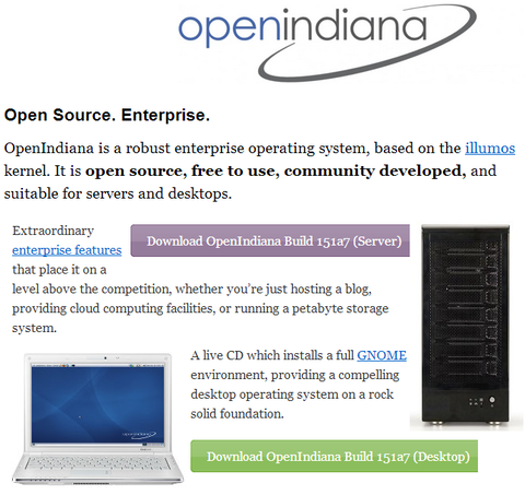 マイナーOSに触れる～OpenSolaris後継OpenIndiana～ : とあるSEの備忘録