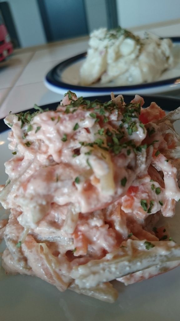 Family Mart Potato Salad & Mentai Burdock Salad for Adults : Tokyo ...