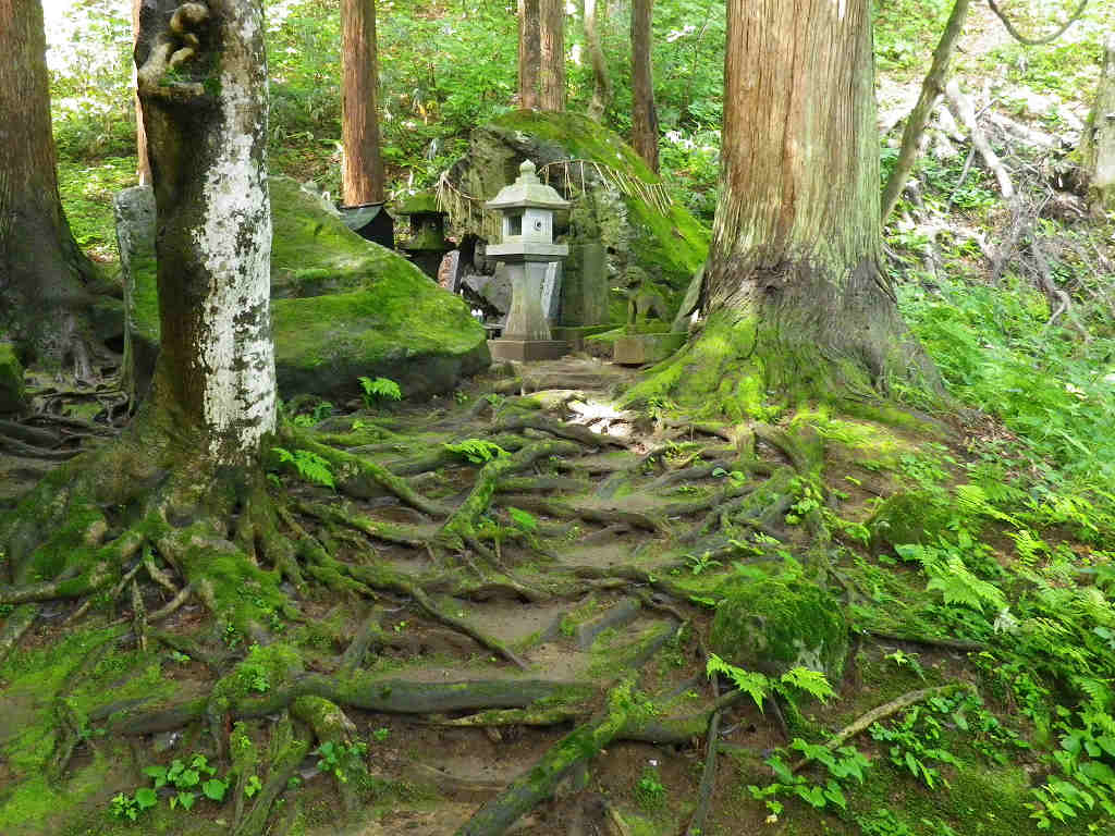 ハイキングさ あべじゃ:岩神神社の人面岩