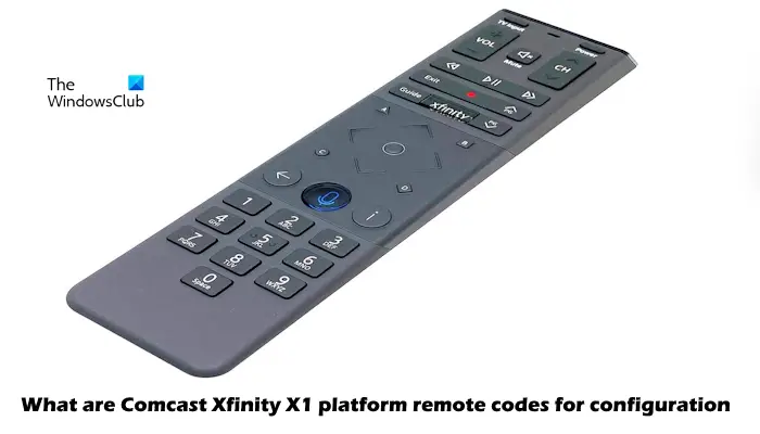 Comcast Xfinity X1 プラットフォームの設定用リモート コード : tonyteocgcpのblog