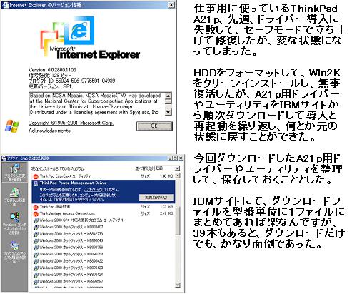 仕事用A21pのドライバ導入 : 言いたい放題！(T’s works)