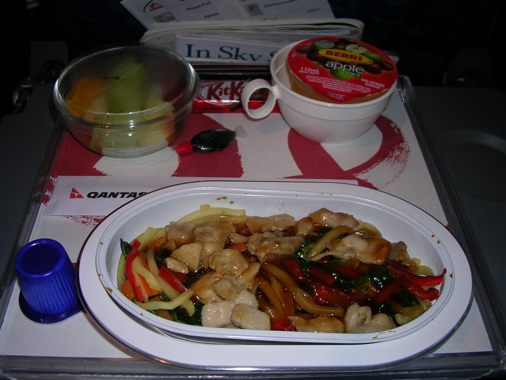 カンタスオーストラリア航空 機内食 : 忠犬コロ子のグルメ日記