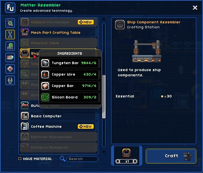 BYOS船の仕様,設備/Starbound FU (Frackin' Universe) : tukimiのblog