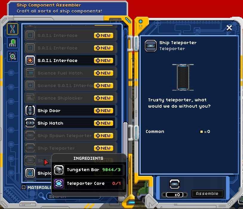 BYOS船の仕様,設備/Starbound FU (Frackin' Universe) : tukimiのblog