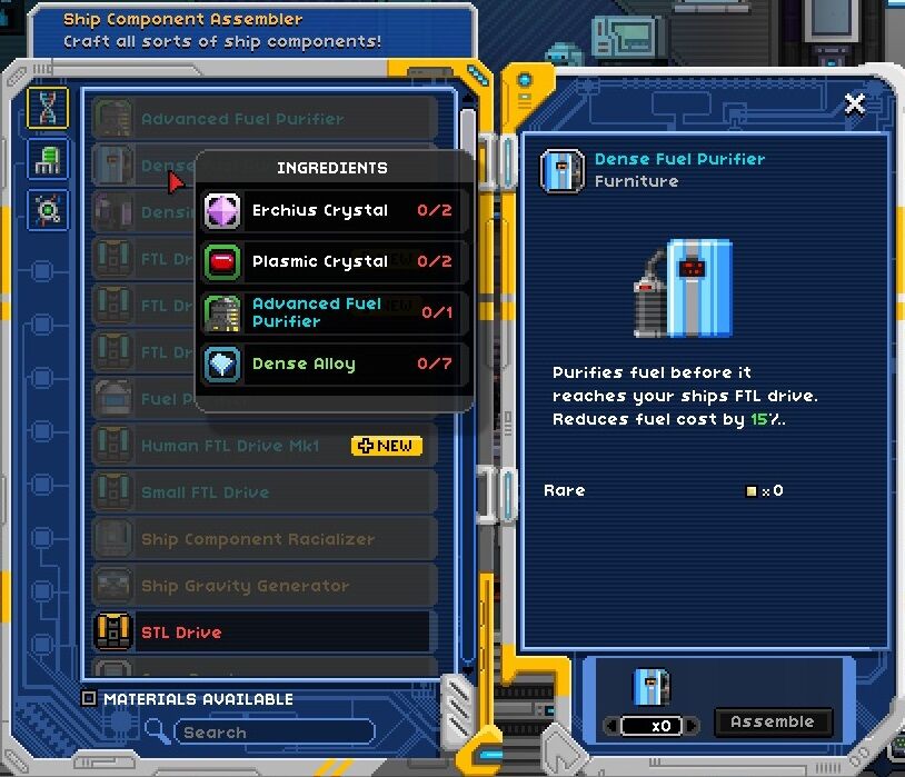 BYOS船の仕様,設備/Starbound FU (Frackin' Universe) : tukimiのblog