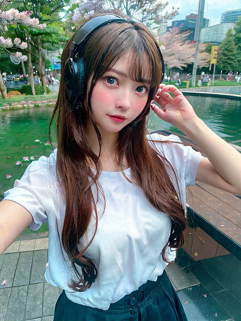 Stable DiffusionとChilloutMixでAIヘッドホン女子とお花見を III. Chilled_Re-Genericとの比較 ...